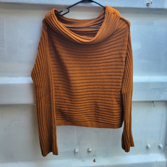 Line & Dot | Sweaters | Line Dot Xs Boxy Slouchy Wide Cowl Neck Dark ...